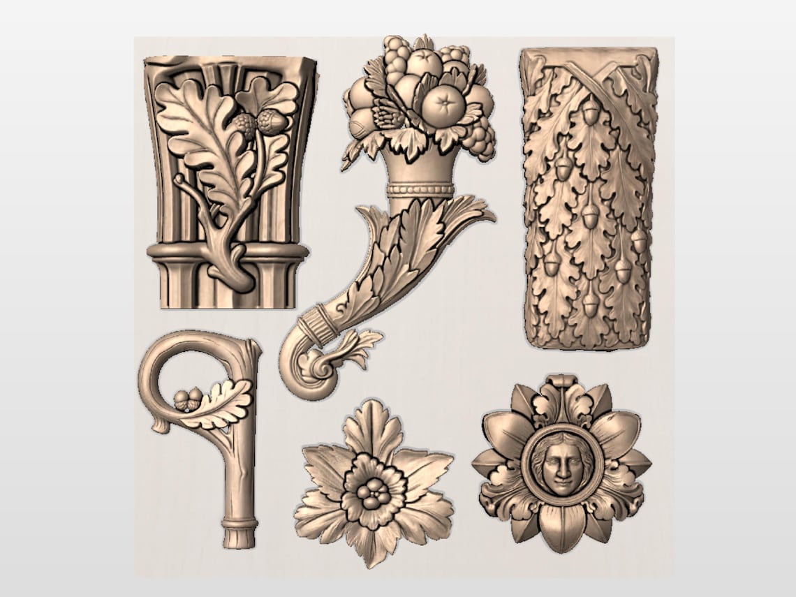 17 Gothic Romanesque 3D Models Bundle | CNC, Laser Engraving, 3D ...
