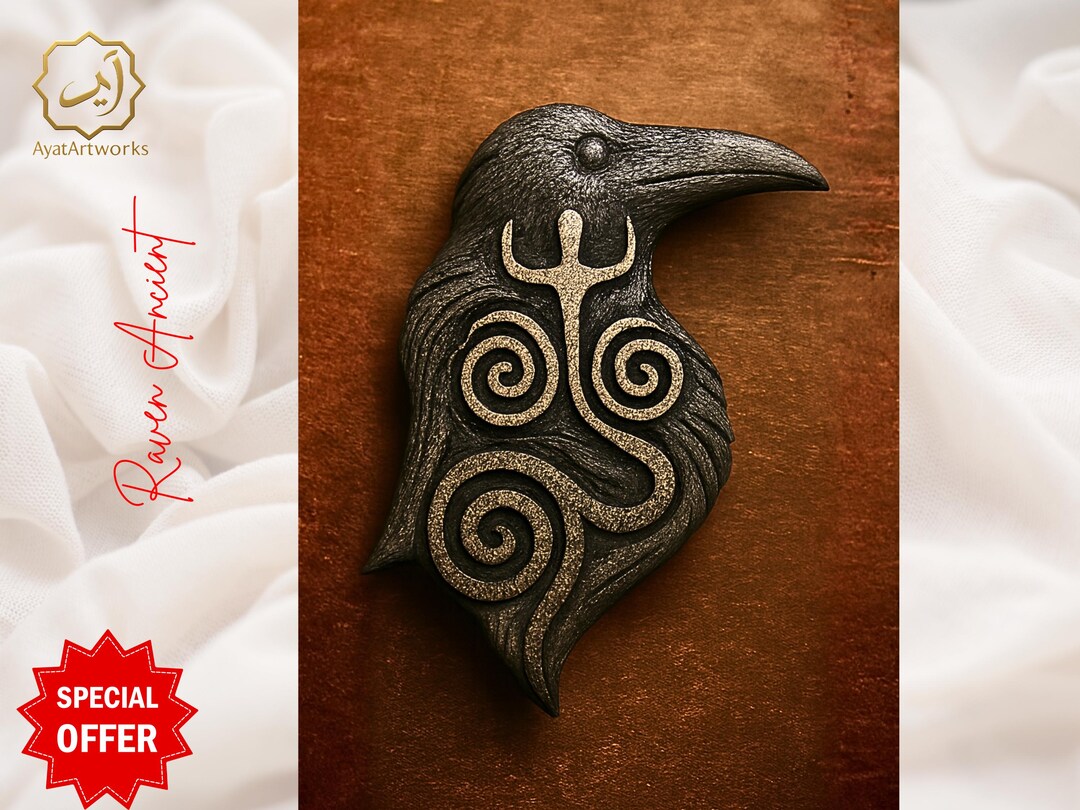 Raven 3D Model With Celtic Spirals – Digital Download for 3D Printing ...