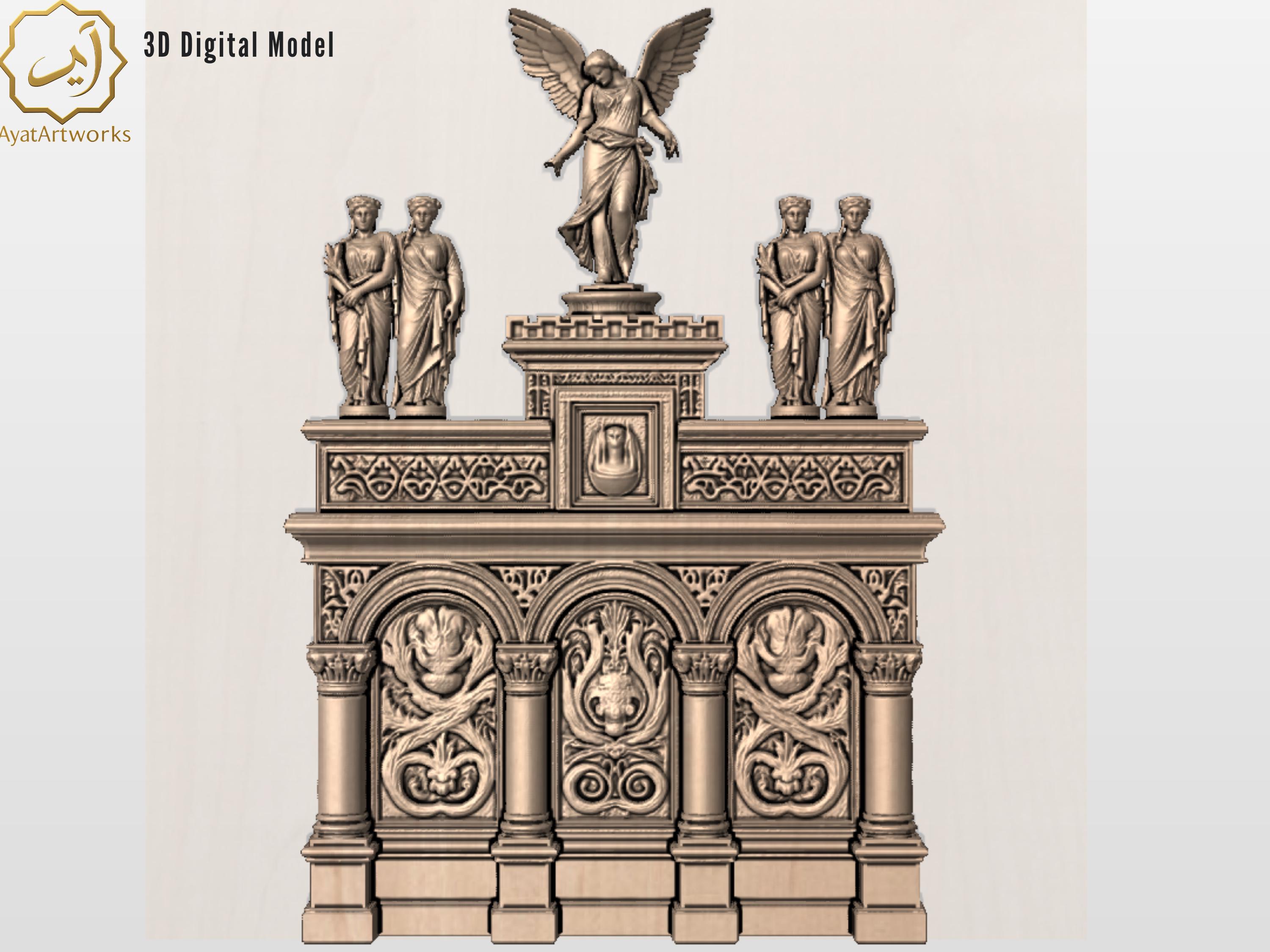 6 Roman Gothic Italian Ornate 3D Bundle | Cathedral Architecture ...