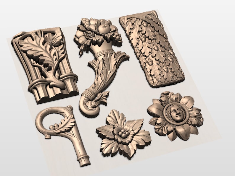 17 Gothic Romanesque 3D Models Bundle | CNC, Laser Engraving, 3D ...