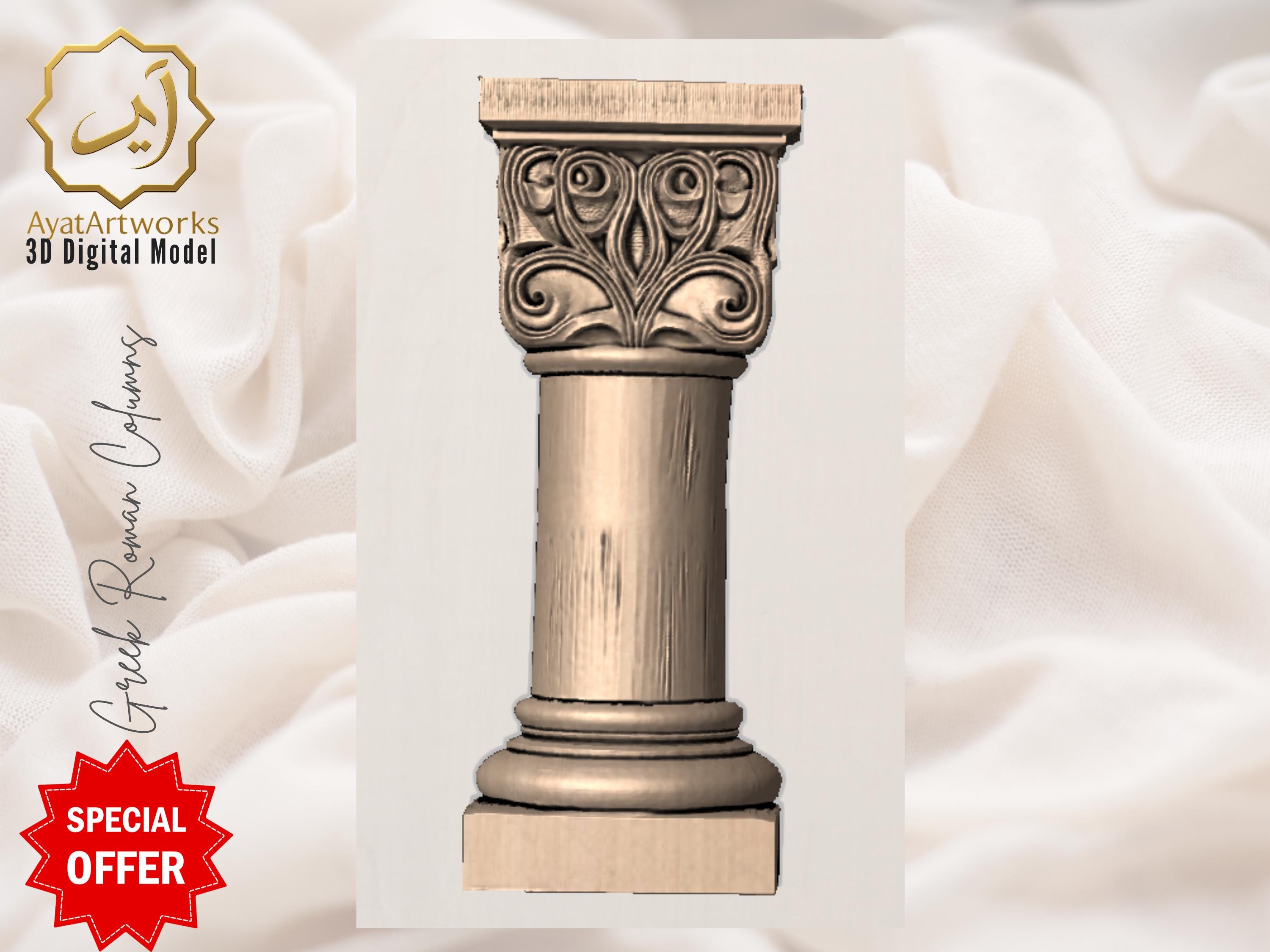 Gothic Columns and Capitals (12 STL) – Printable/cnc Architectural ...