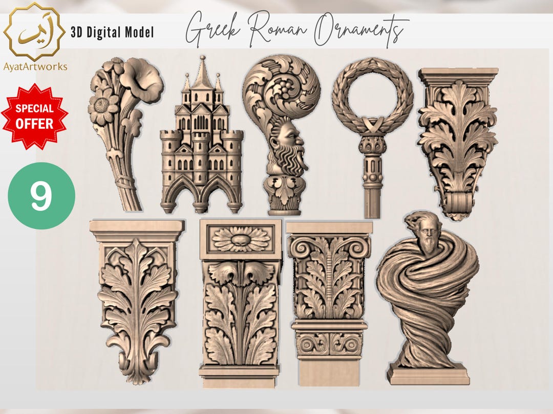 Gothic & Romanesque 3D Models Bundle: CNC, Laser, 3D Printing (STL ...