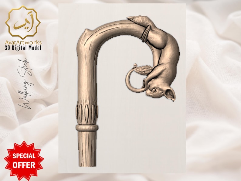 15 Walking Stick Handle STL Bundle | 3D Print Cane Handles | Instant ...