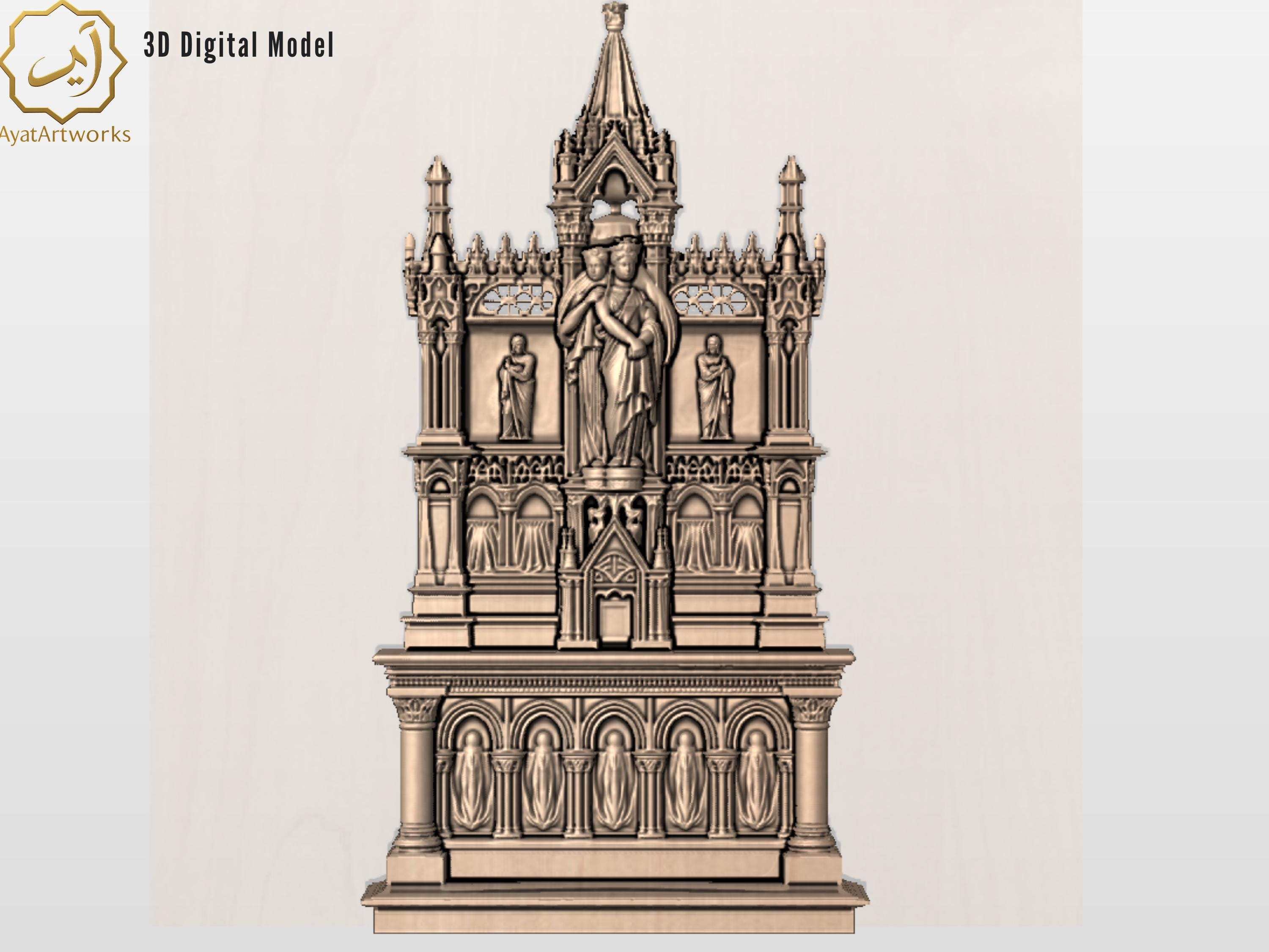6 Roman Gothic Italian Ornate 3D Bundle | Cathedral Architecture ...