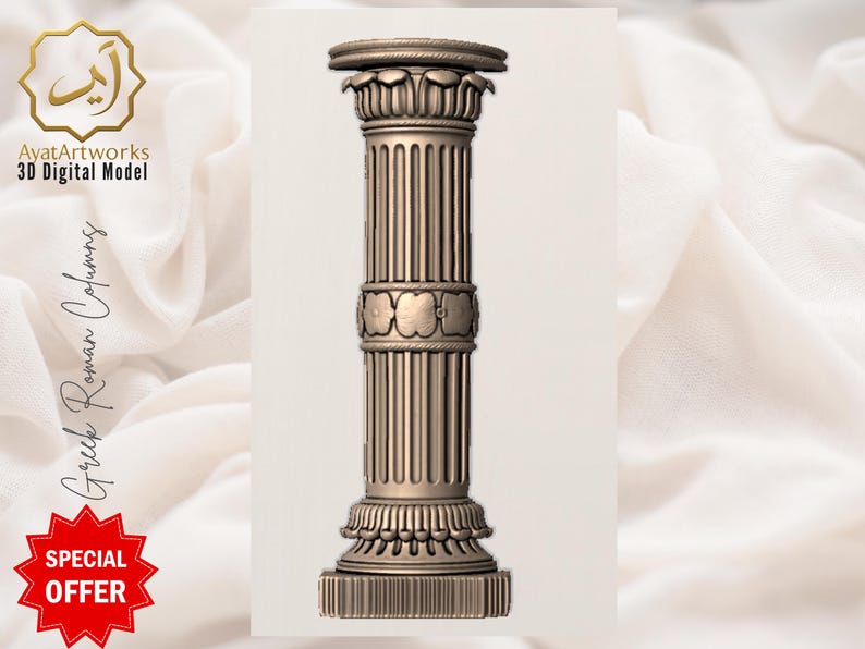 Gothic Columns and Capitals (12 STL) – Printable/cnc Architectural ...