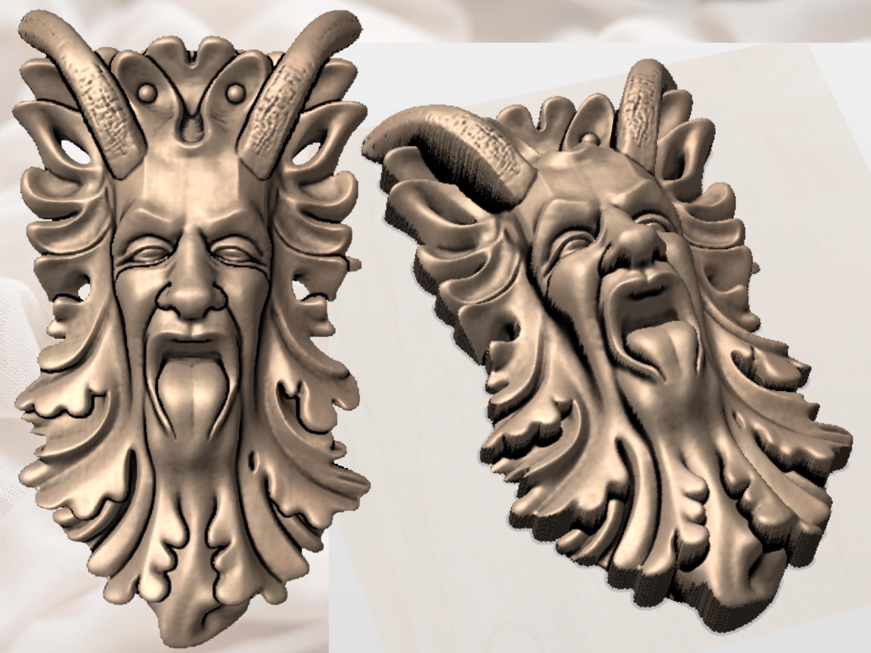 14 Green Man STL Files for CNC & 3D Printing – Pagan Wall Art, Woodland ...