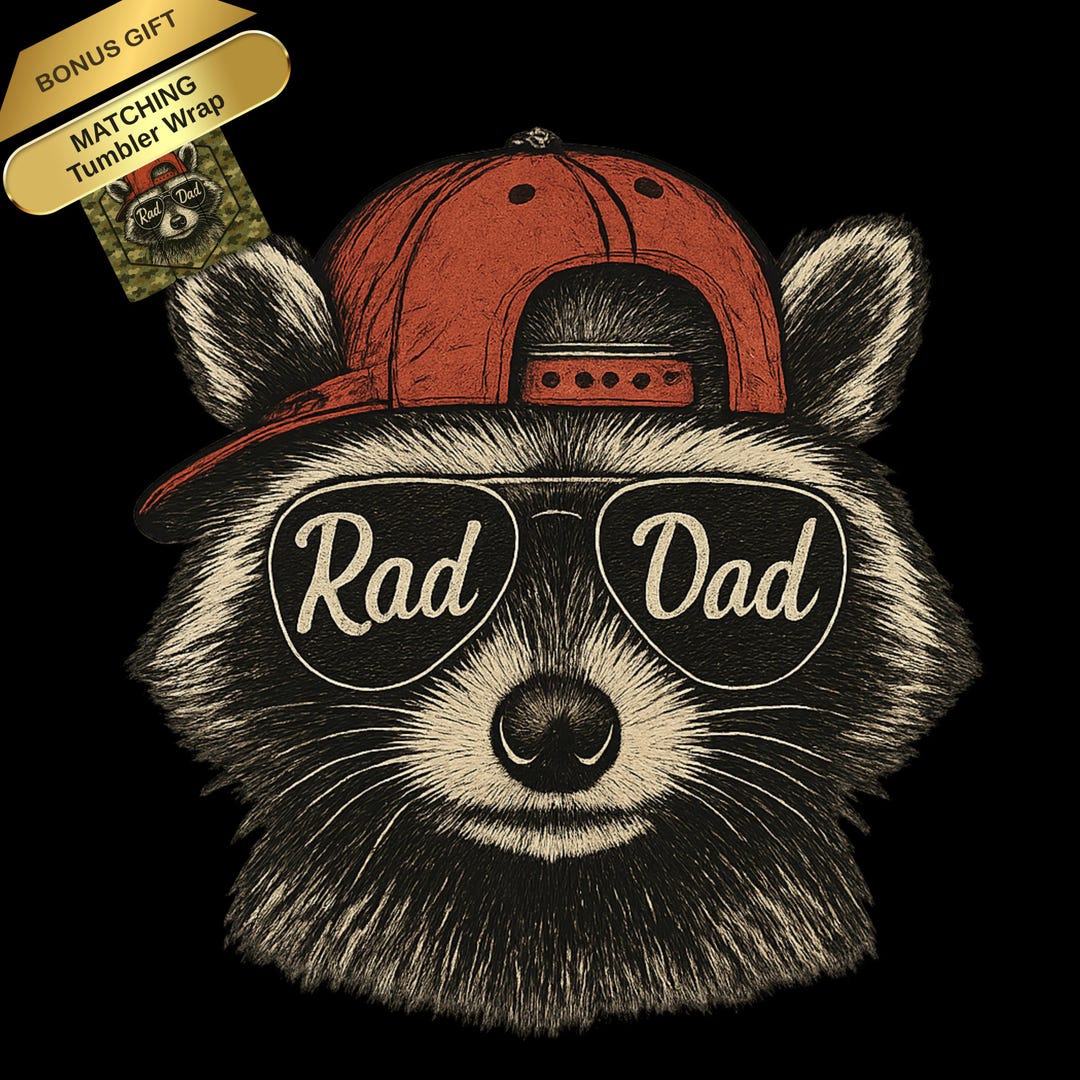 Rad Dad Raccoon PNG, Father's Day Design (digital Download) - Etsy