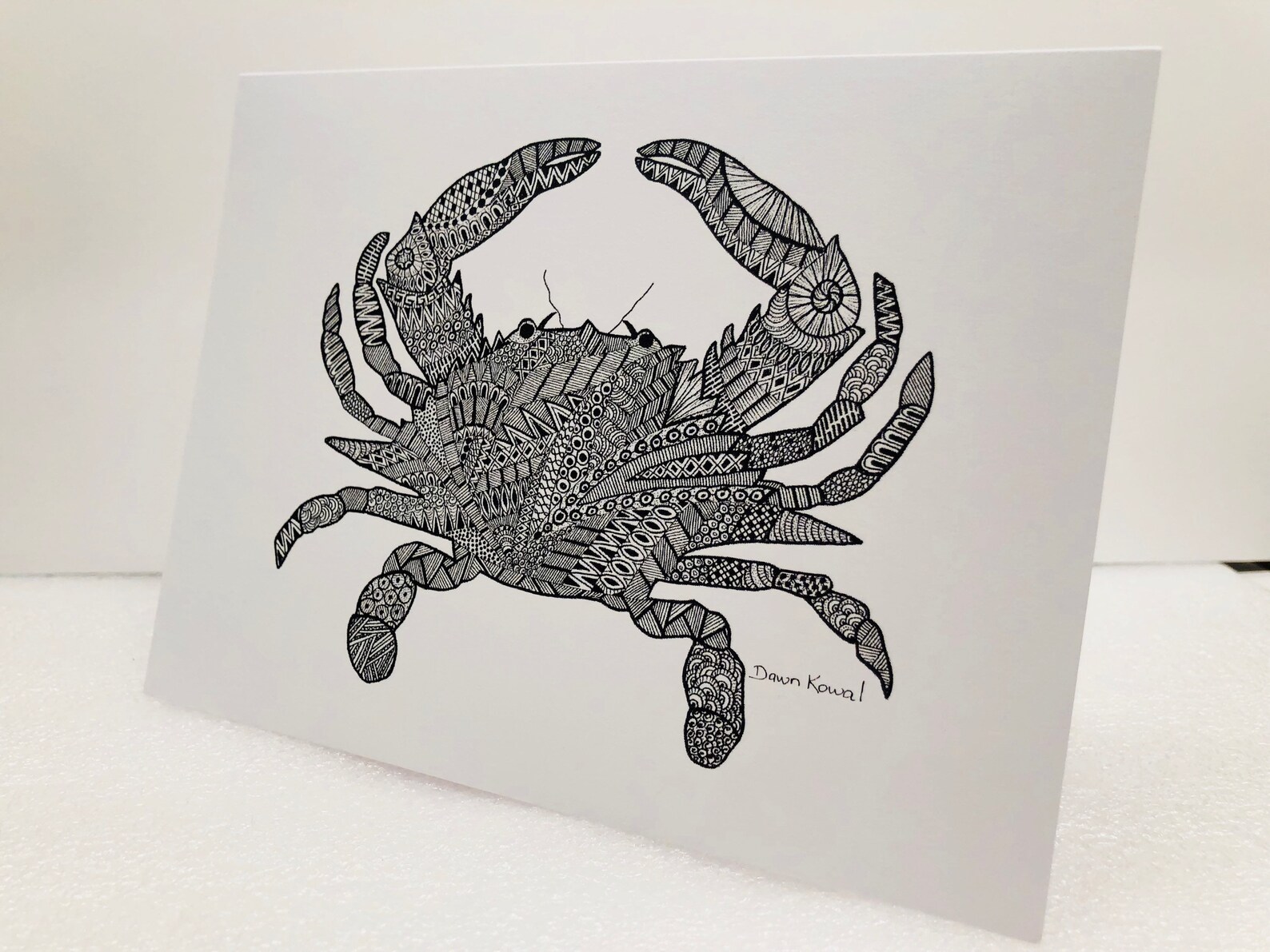 Crab Note Cards 5 Pack Virginia Blue Crab Shape Pen and Ink - Etsy