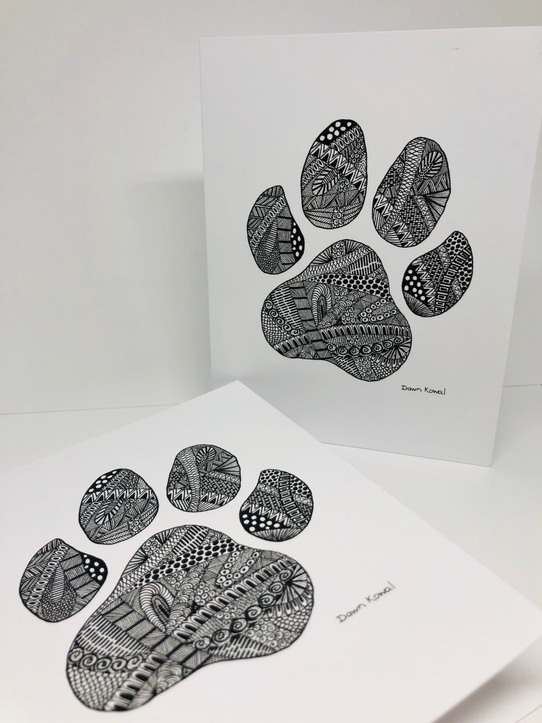 Paw Print Note Cards * Animal Lovers * Mascot * Unique* Original Art by ...