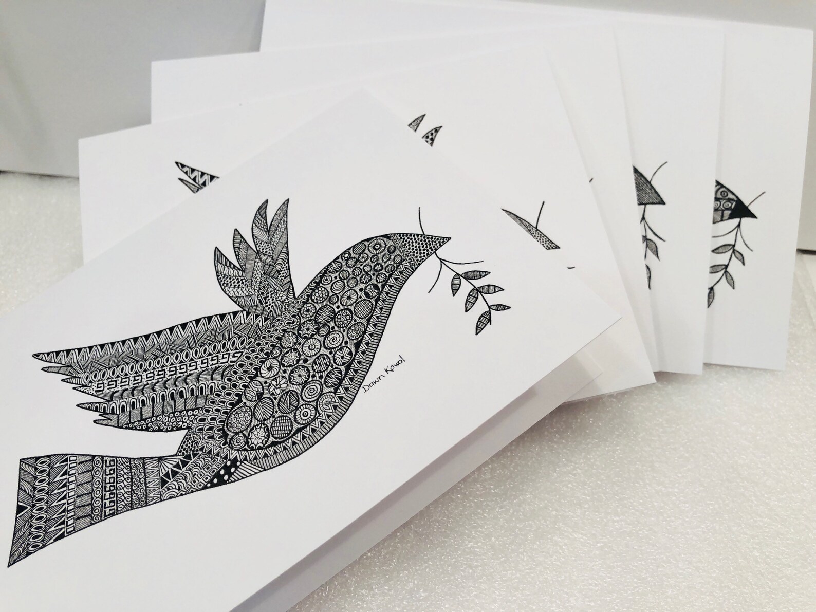 DOVE Note Cards 5 Unique Different Designs Blank Inside Peace on Earth ...