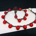 Anklet Red Riverstone Beads With a Swarovski Glass Crystal Bead Closure ...