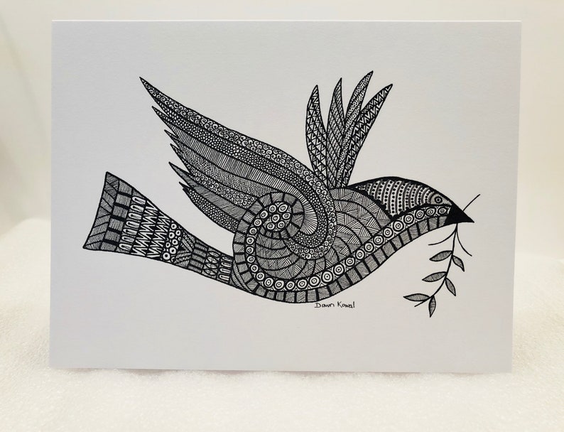 DOVE Note Cards 5 Unique Different Designs Blank Inside Peace on Earth ...