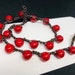 Anklet Red Riverstone Beads With a Swarovski Glass Crystal Bead Closure ...