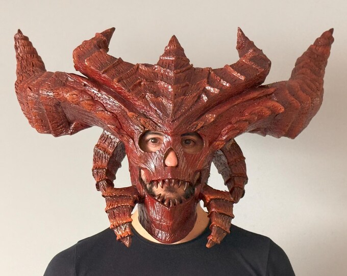 Mascara de diablo completa - Papercraft - Etsy México