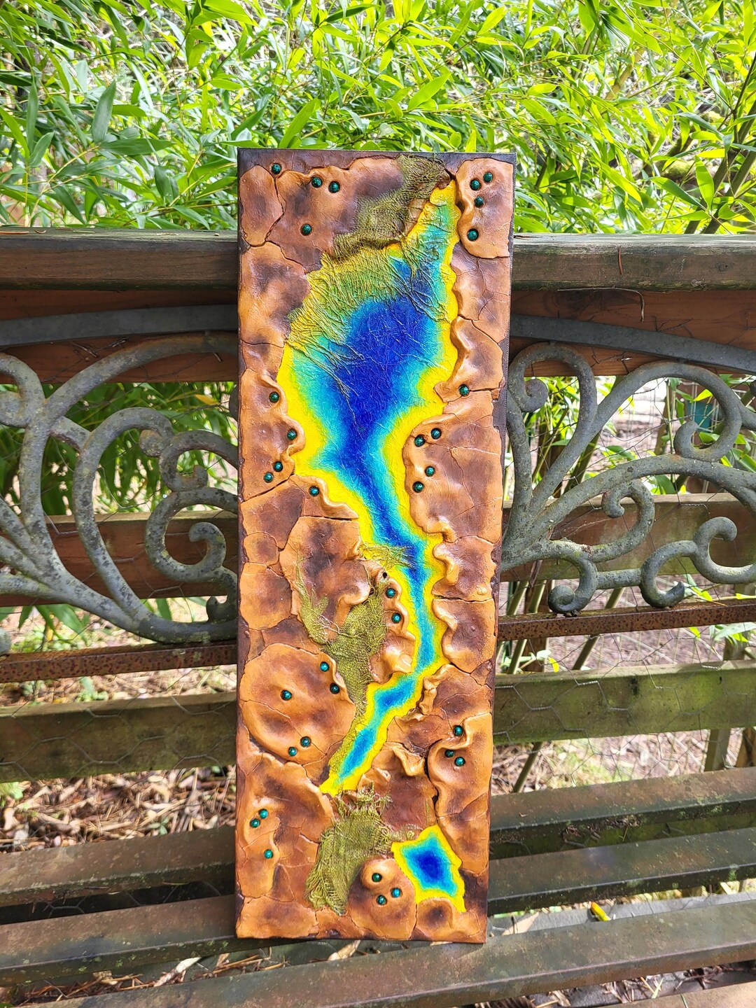 Chasm of Color - 8"x24" Original Mixed Media Wall Art on Canvas - Etsy