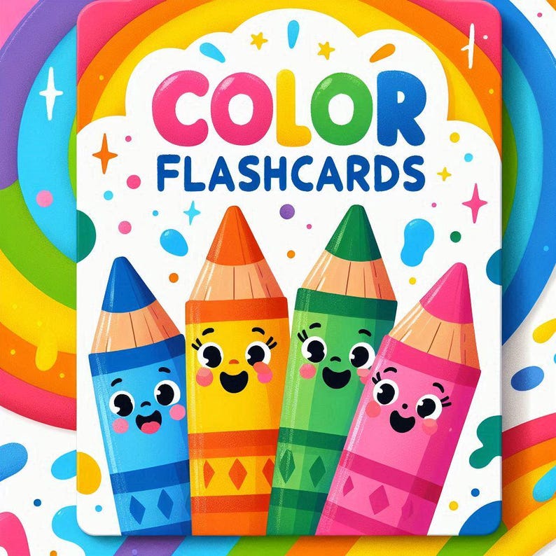 Color Flashcards for Kids – Educational Printable PDF + Bonus Color ...
