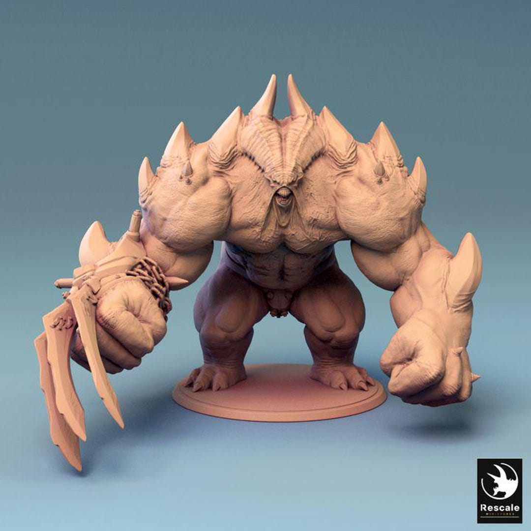 Demon Giant Fiend Monster | Huge | Rescale Miniatures | D&D Dnd ...