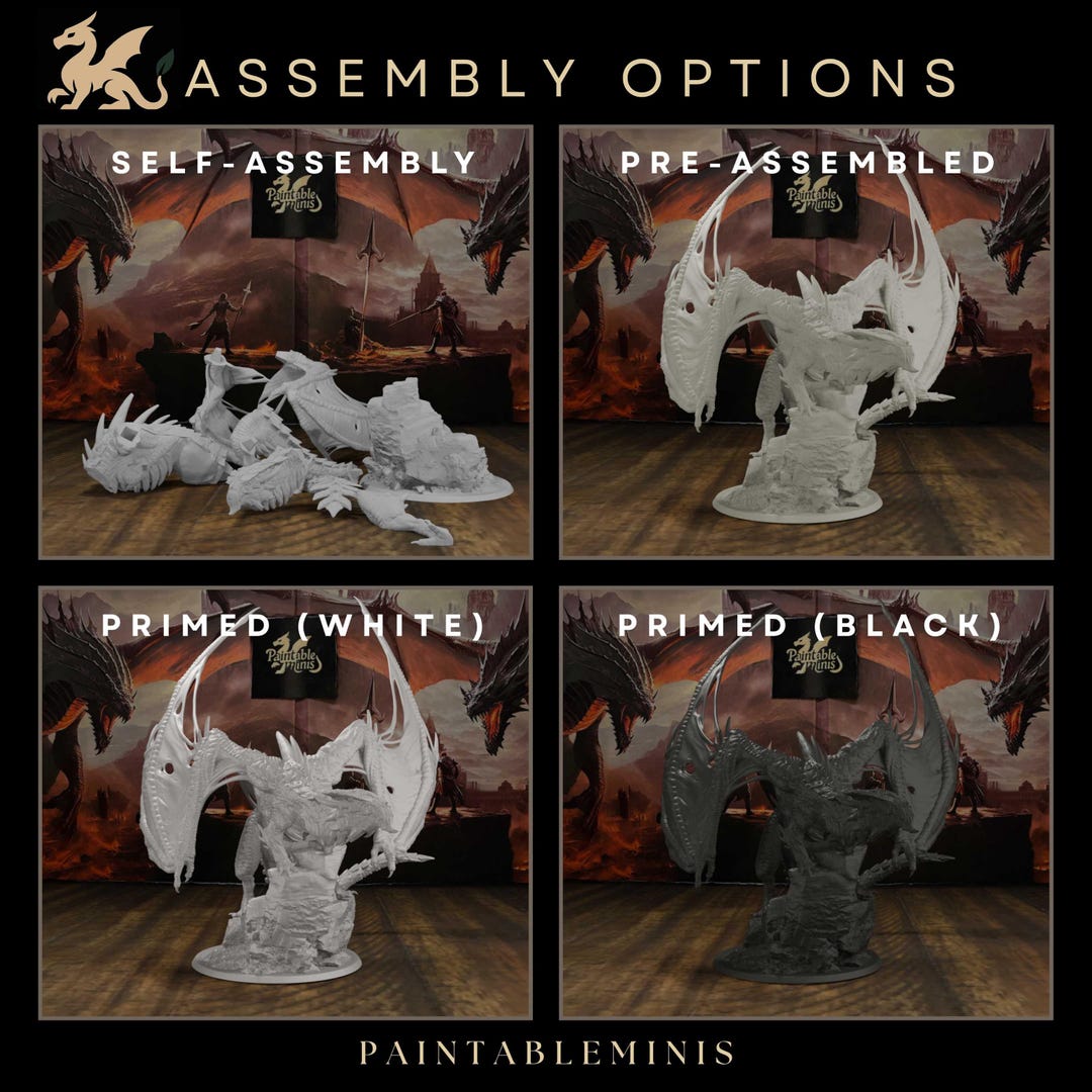 Elder Blood Dragon Gargantuan | Rescale Miniatures | D&D Dnd Pathfinder ...