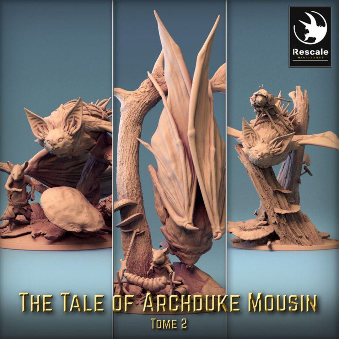 Mousin Bat Beast Miniature (huge) | Rescale Miniatures | Painting D&D ...