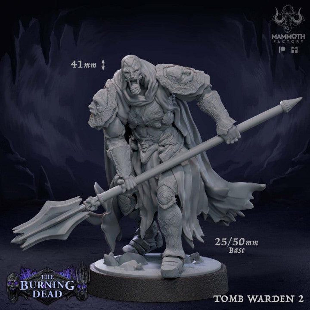 Undead Guardian Tomb Warden Halberd | Large | Mammoth Factory | D&D Dnd ...