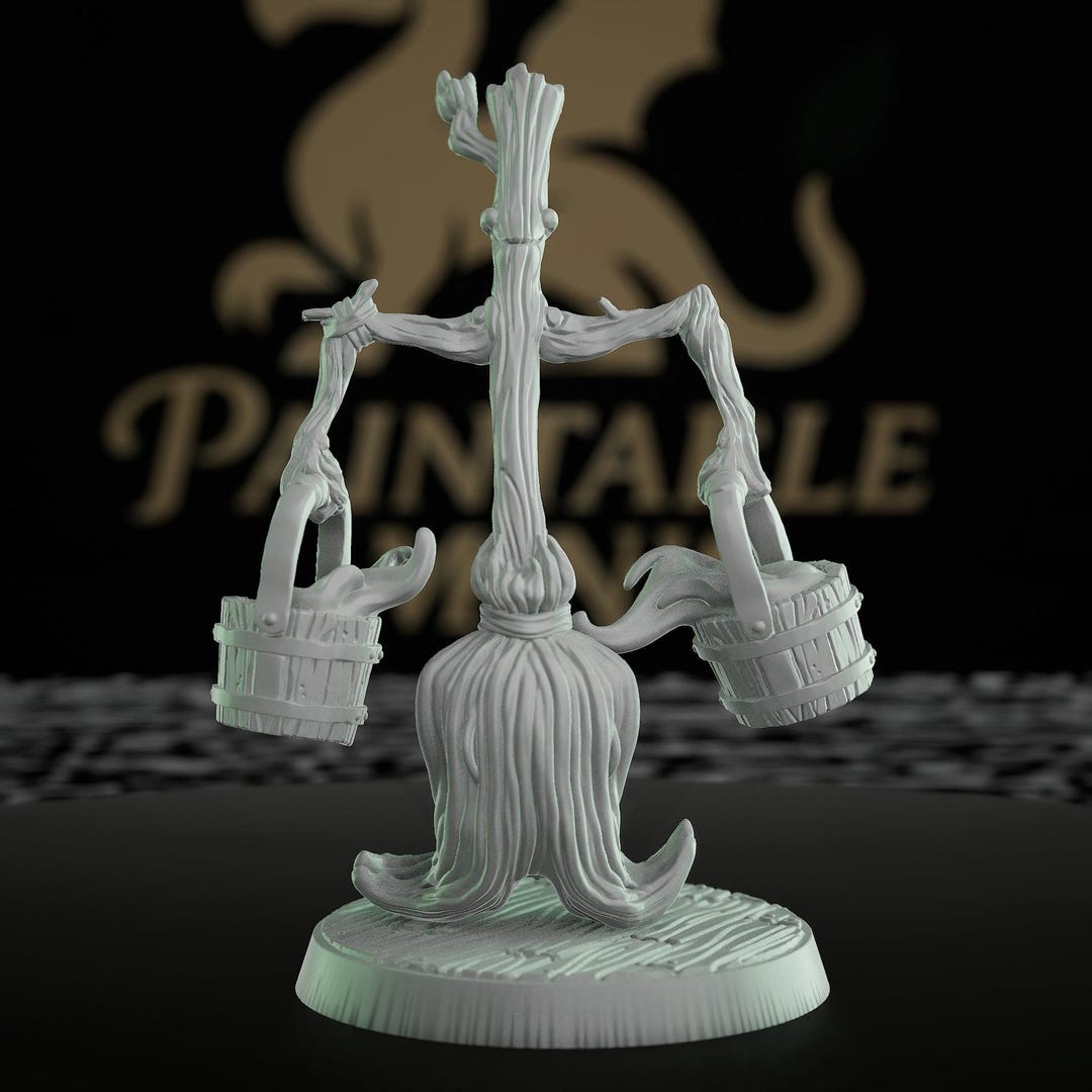 Enchanted Broom Construct Miniature | Dungeons and Dragons Mini RPG ...