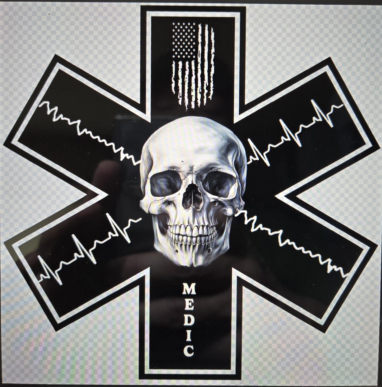 EMS Medic PNG SKULL Star of Life - Etsy