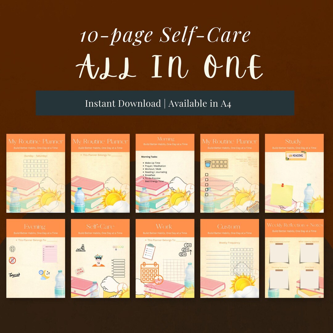 Daily Routine Planner Printable, Productivity Organizer PDF, Morning ...