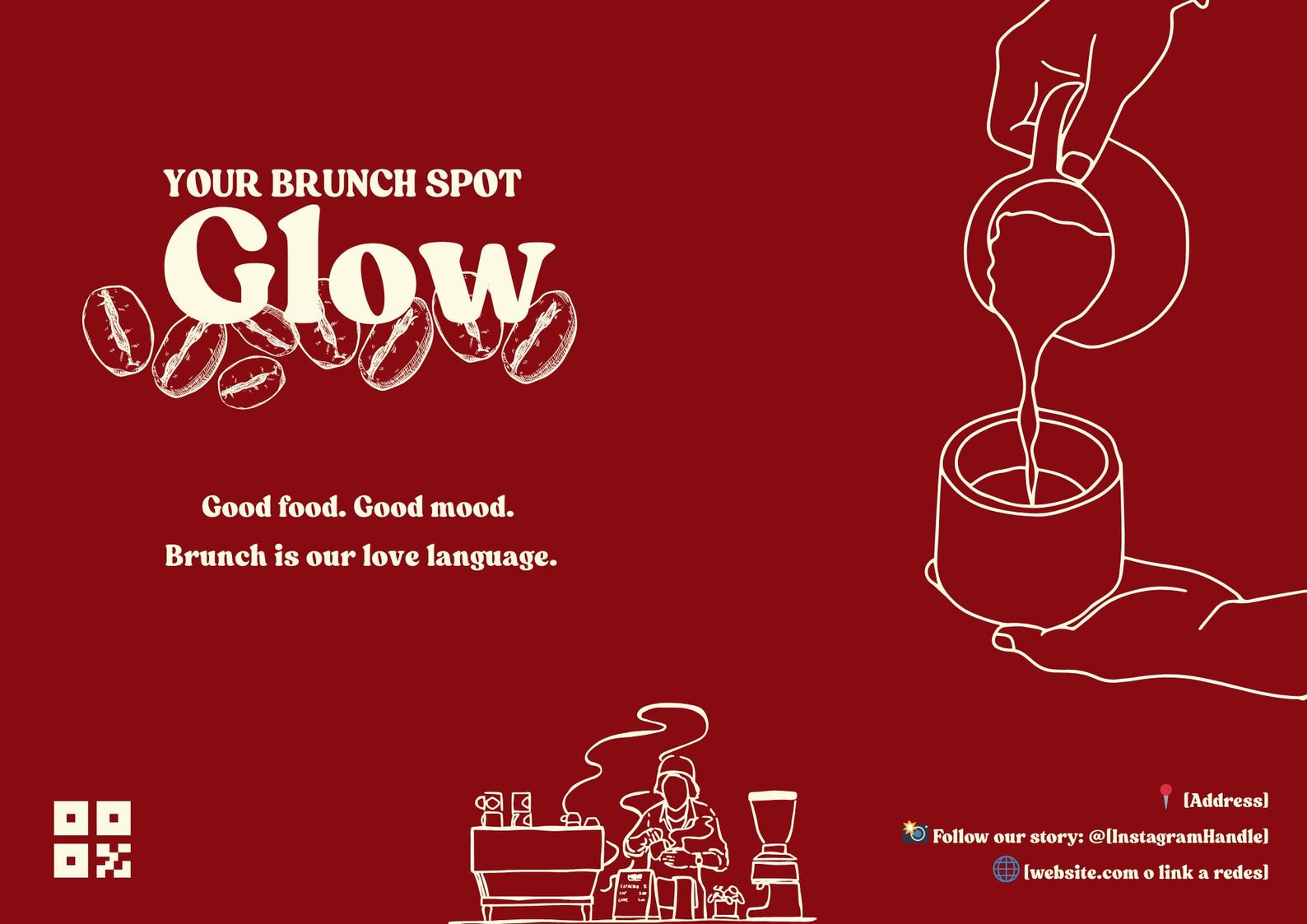 Elegant Brunch Restaurant Menu Template – Chic Editable Restaurant Menu ...