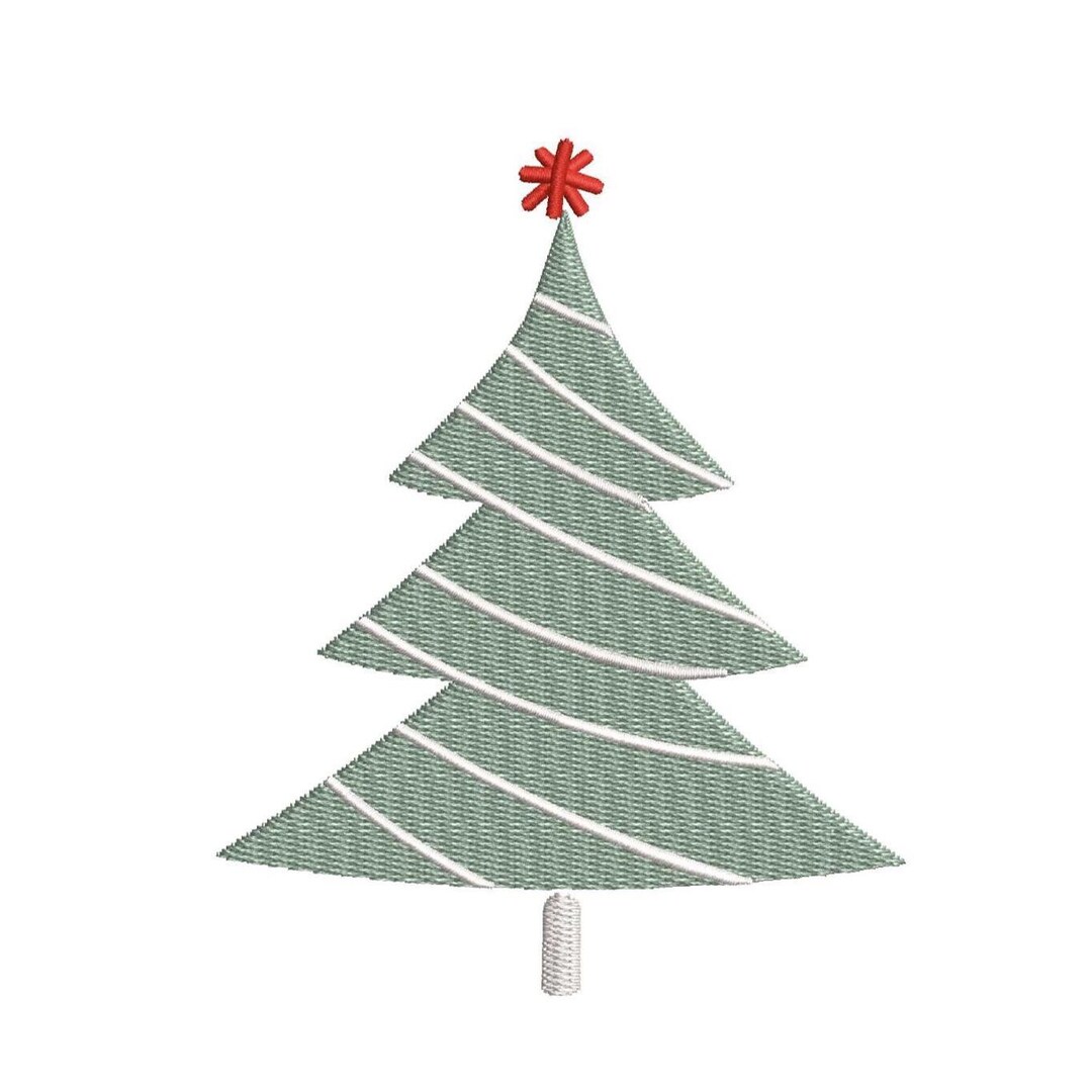 Christmas Tree Embroidery Design, Simple Tree Holiday Embroidery Pes ...