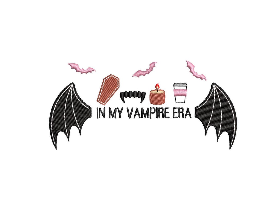 In My Vampire Era Embroidery Design, Spooky Season Witchy Gothic ...