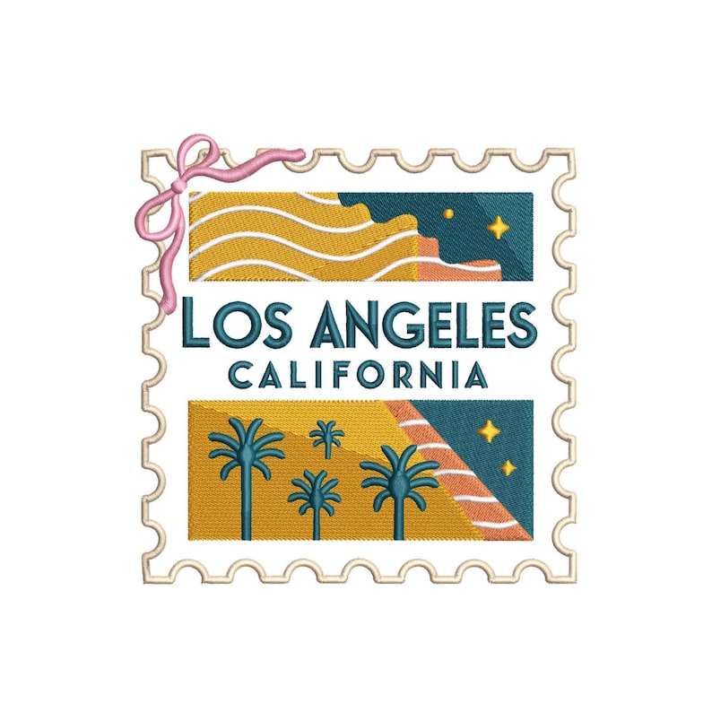 California Embroidery Design, Los Angeles Embroidery, Pacific State ...