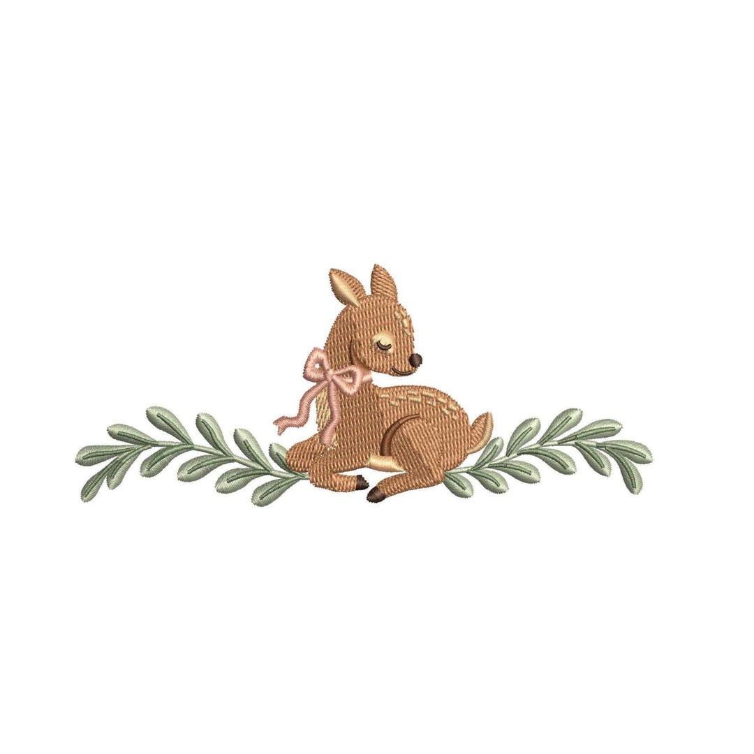 Cute Deer Embroidery Design, Fawn Embroidery Design, Baby Embroidery ...