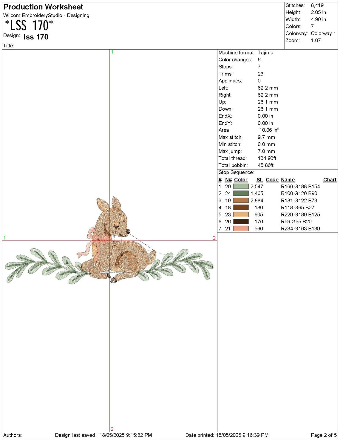 Cute Deer Embroidery Design, Fawn Embroidery Design, Baby Embroidery ...