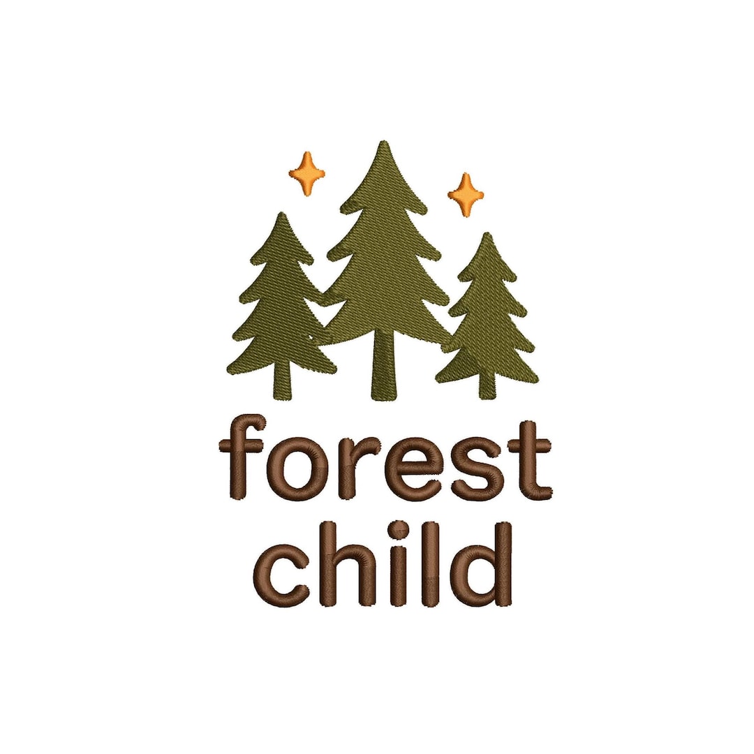 Forest Child Embroidery Design, Outdoor Embroidery, Nature Tree ...