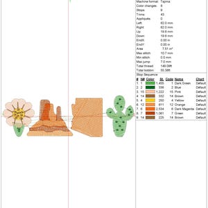 Arizona State Embroidery Design, USA Travel Souvenir Embroidery File ...