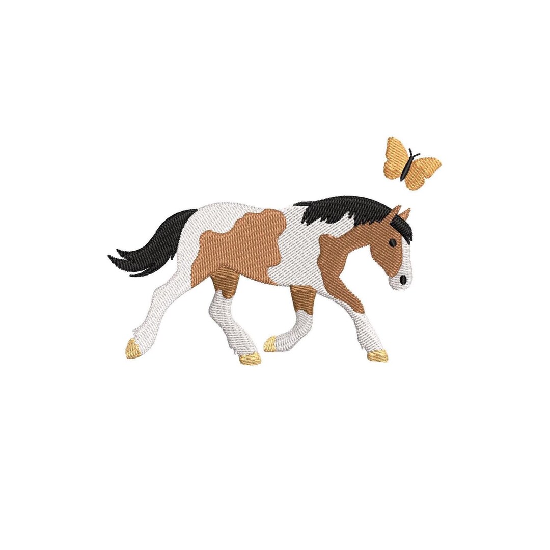 American Paint Horse Embroidery Designs, Tobiano Horse Equestrian ...
