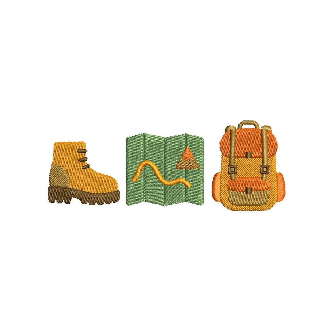 Hiking Embroidery Design, Camping Embroidery Pattern, Outdoor ...