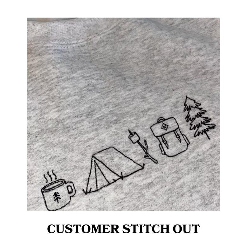 Camp Outline Embroidery Design, Minimalistic Tent and Pines Embroidery ...