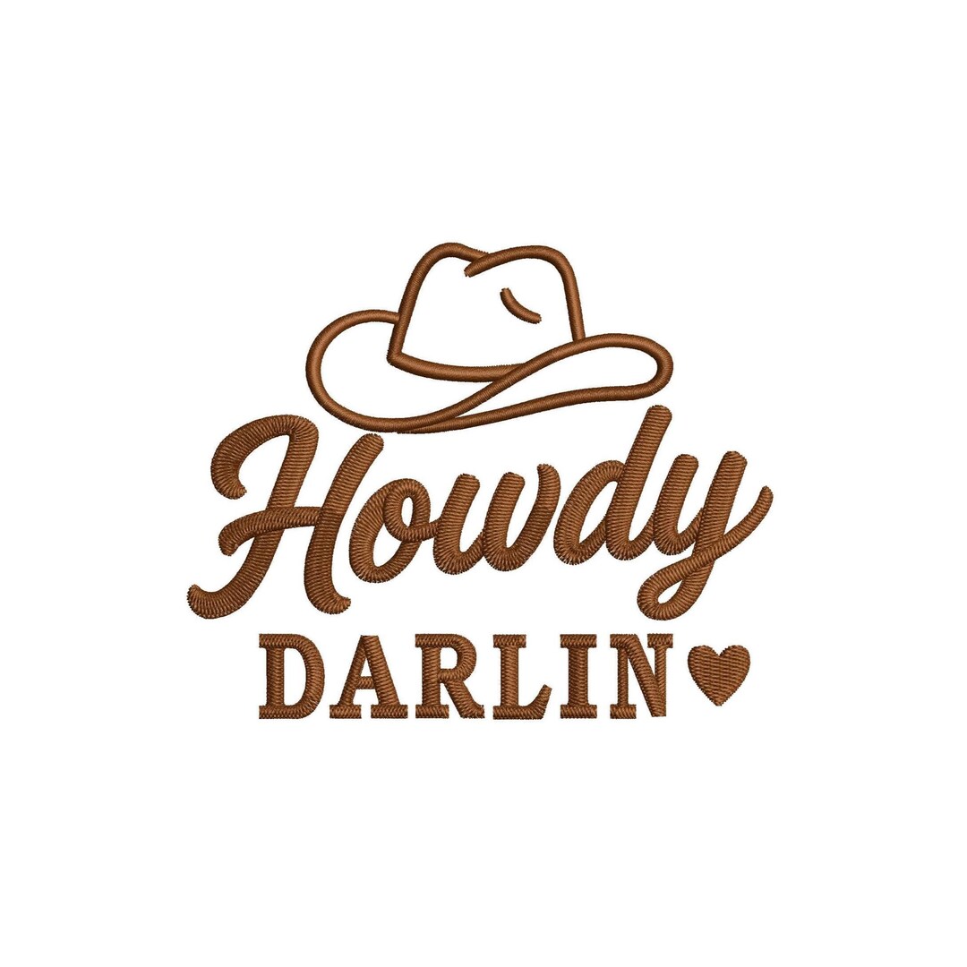 Howdy Darlin Country Embroidery Design, Western Embroidery Design ...