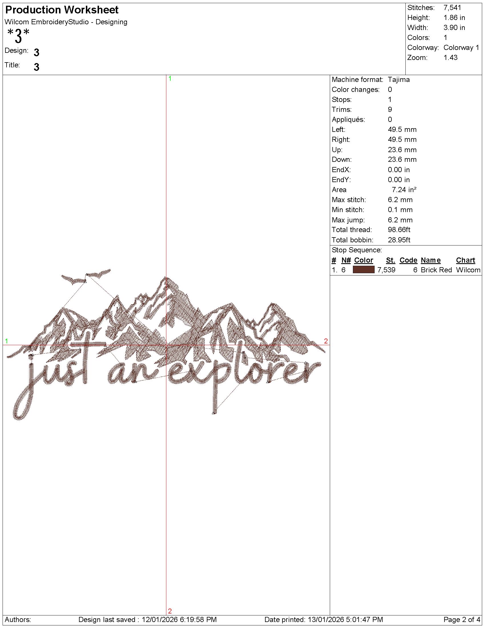 Just an Explorer Mountain Embroidery Design, Nature Hiking Camping ...