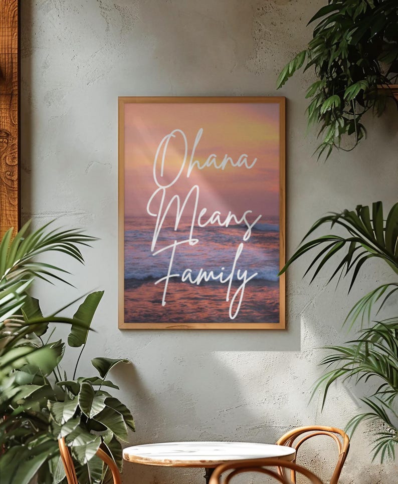 Ohana Means Family Wall Art – Printable Quote, Lilo and Stitch Decor ...