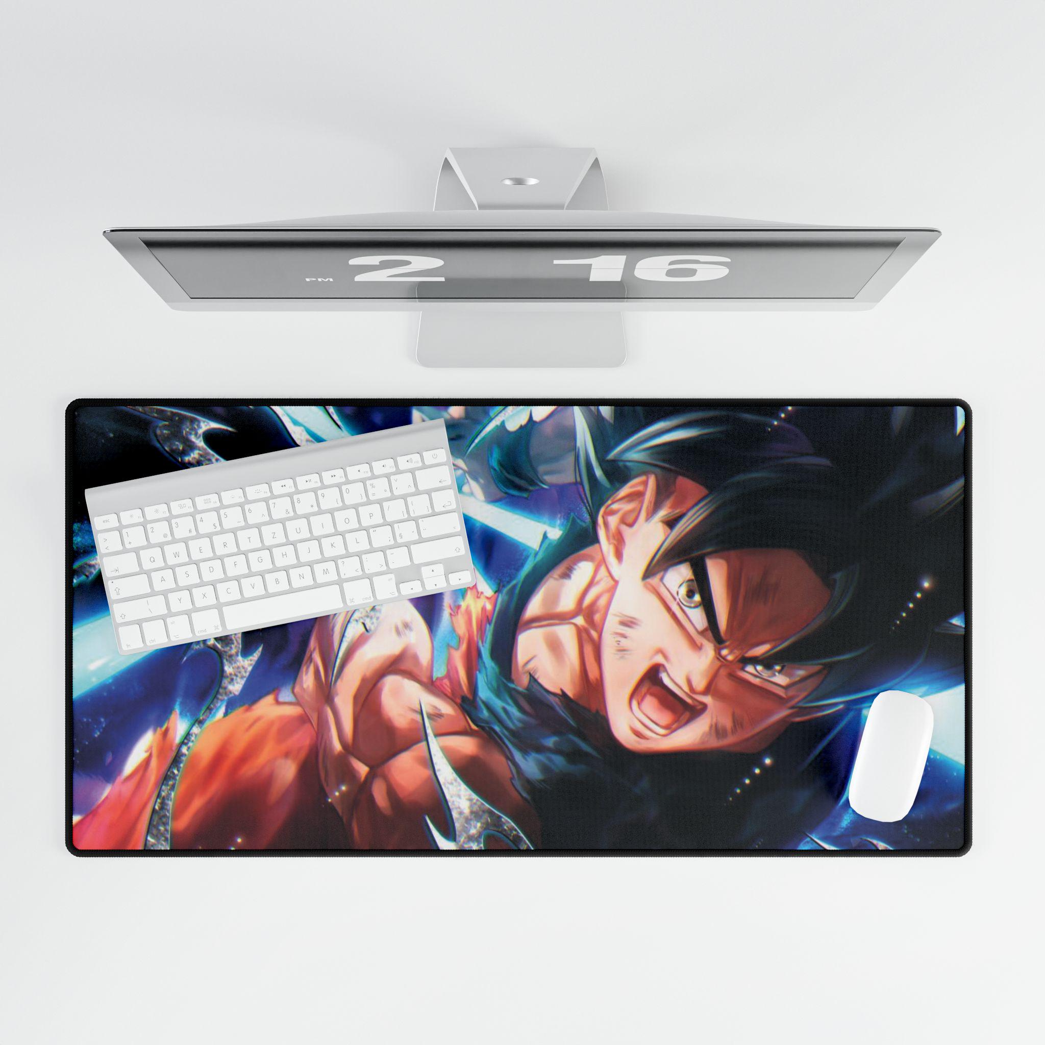 Goku Dragon Ball Desk Mat - Anime Mouse Pad, Gaming Desk Blotter, Geek ...
