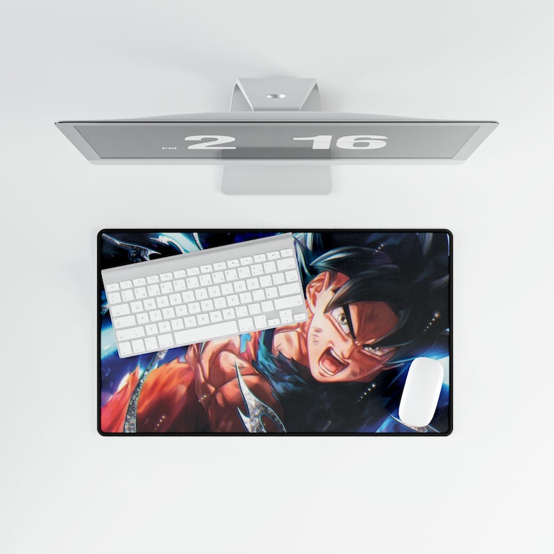 Goku Dragon Ball Desk Mat - Anime Mouse Pad, Gaming Desk Blotter, Geek ...