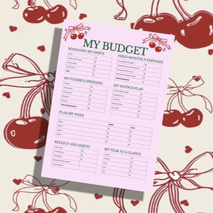 Pink Girly Budget/financial Planner - Etsy