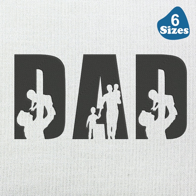 Dad Embroidery Design, Father's Day Gift (6 Sizes) (digital Download ...