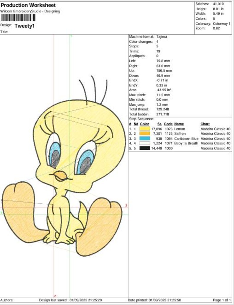 Tweety Bird Bundle Machine Embroidery Pattern Design Digital File ...