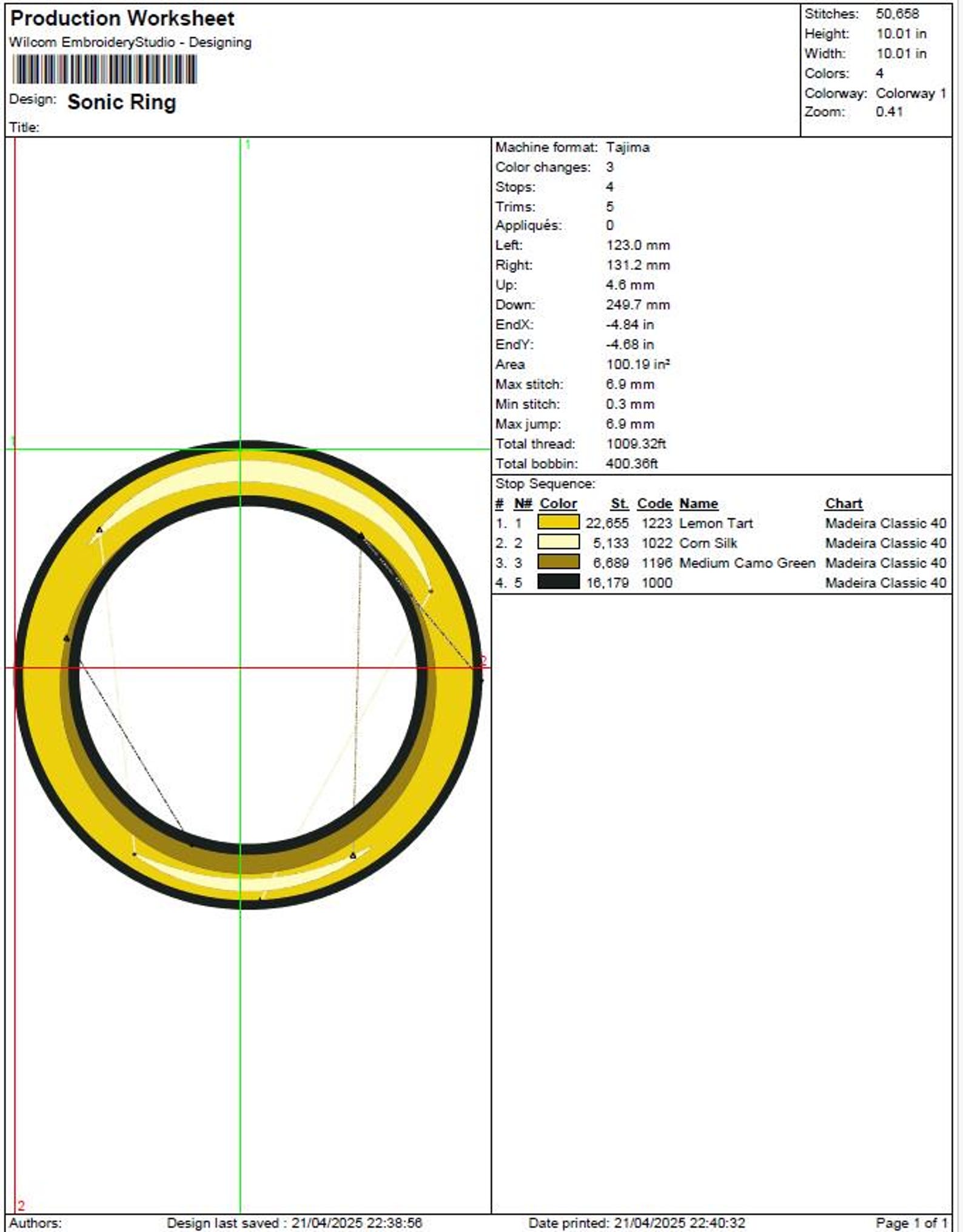 Sonic Ring Embroidery Design: Machine Embroidery Pattern (digital ...