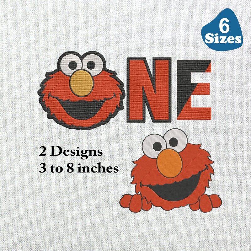 Elmo Embroidery - Etsy