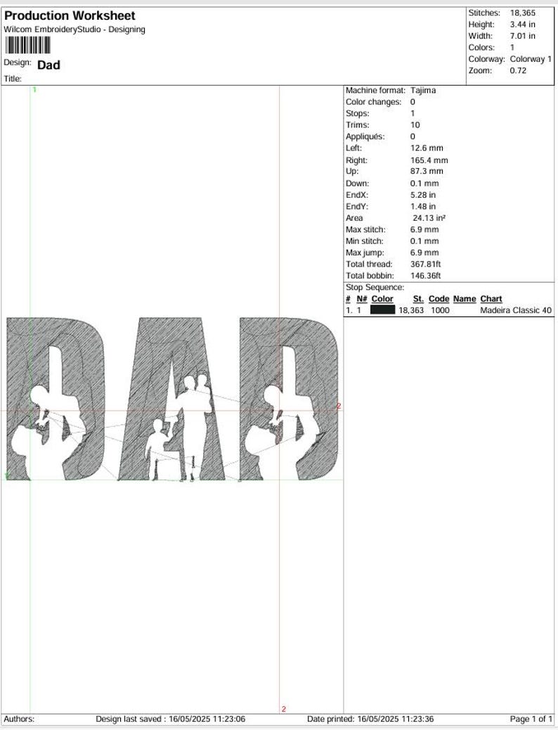 Dad Embroidery Design, Father's Day Gift (6 Sizes) (digital Download ...