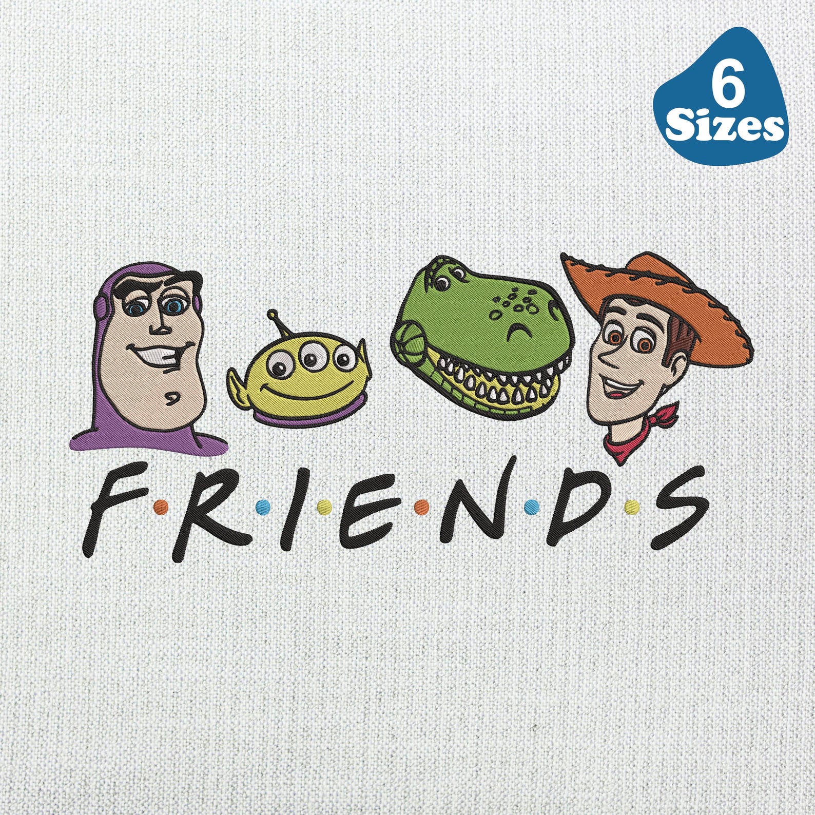 Toy Story Friends Machine Embroidery Design ,6 Sizes ,instant Download ...